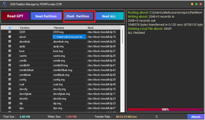 ADB Backup Restore Tool (Firmware ROM backup)
