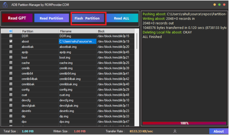 ADB Backup Restore Tool (Firmware ROM backup)