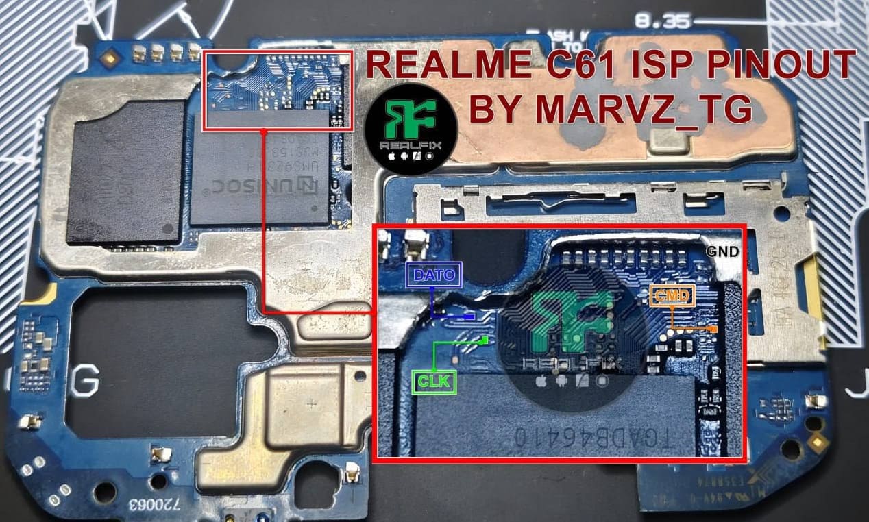 Realme C61 ISP Pinout